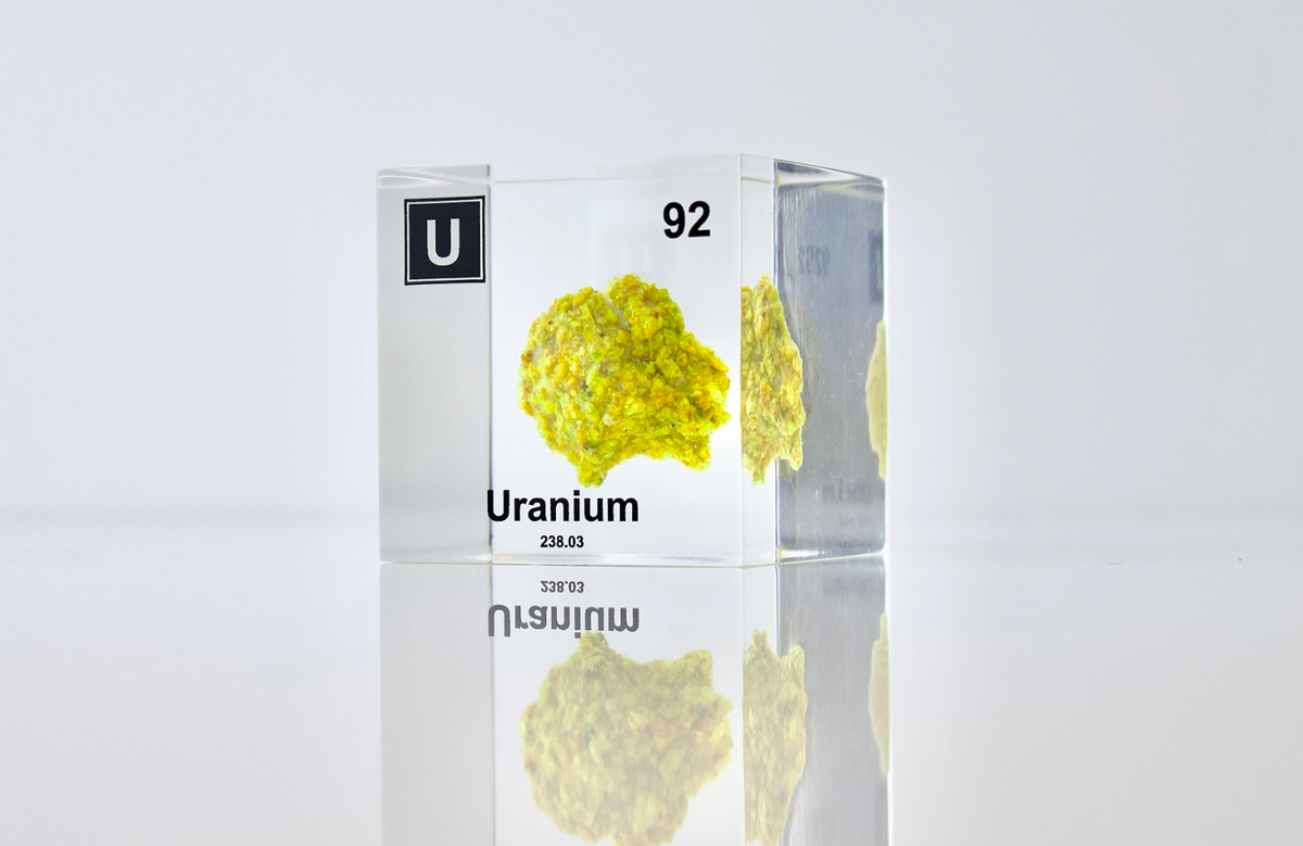 Uranium Element Cube (2inch Autunite) – Engineered Labs