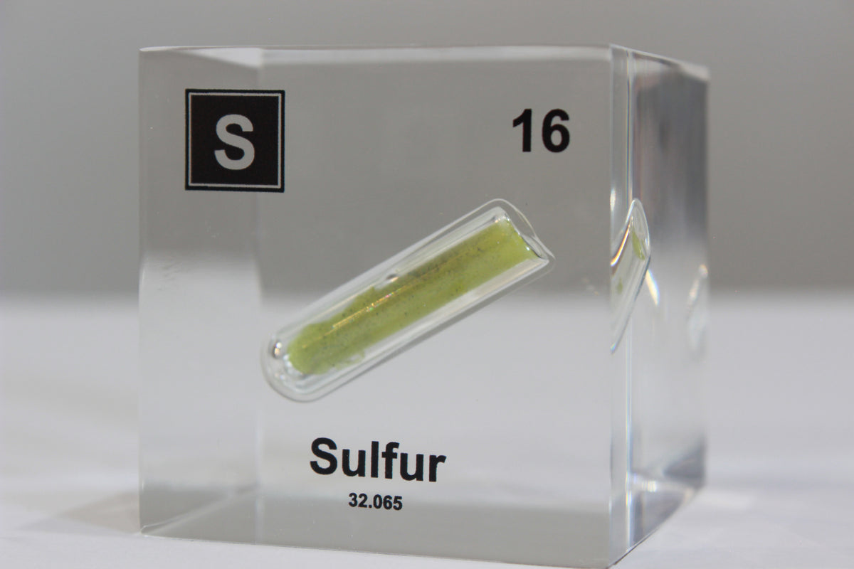 Sulfur Element Cube – Engineered Labs